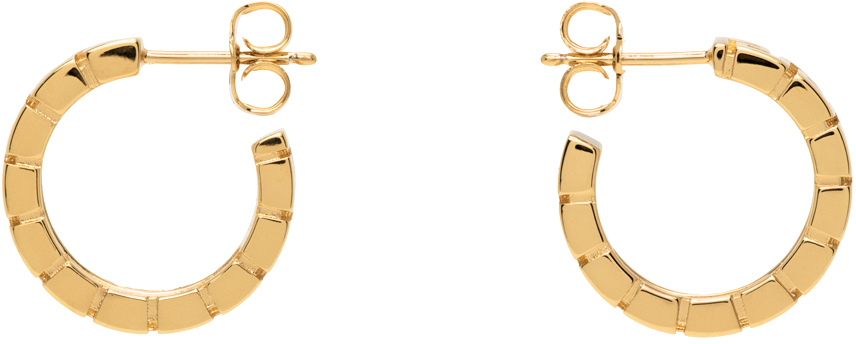 Gold Greca Hoop Earrings