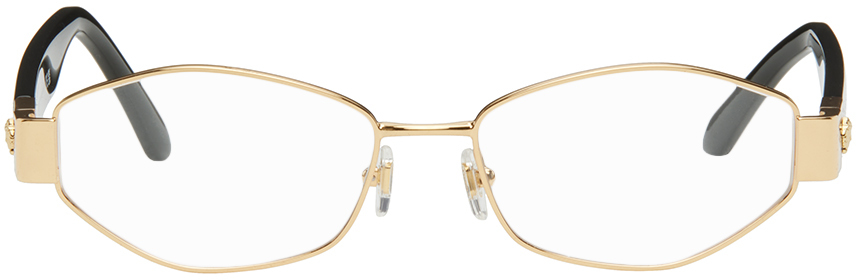 Versace: Gold VE1298 Glasses | SSENSE