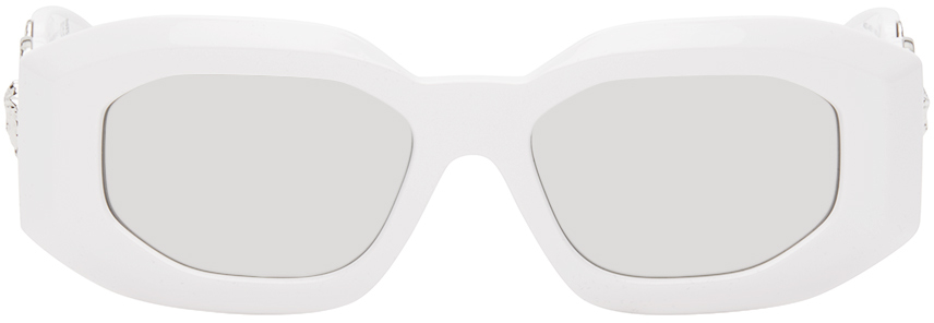 White Maxi Medusa Biggie Sunglasses by Versace on Sale