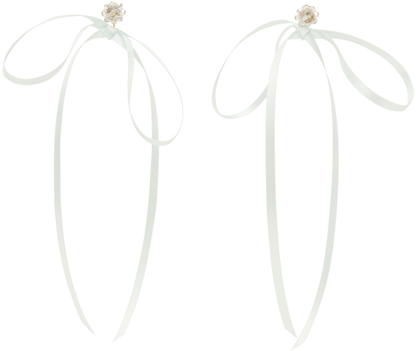 Simone Rochaのブルー Bow Ribbon スタッドピアスがセール中 Simone Rochaのブルー Bow Ribbon スタッドピアスがセール中