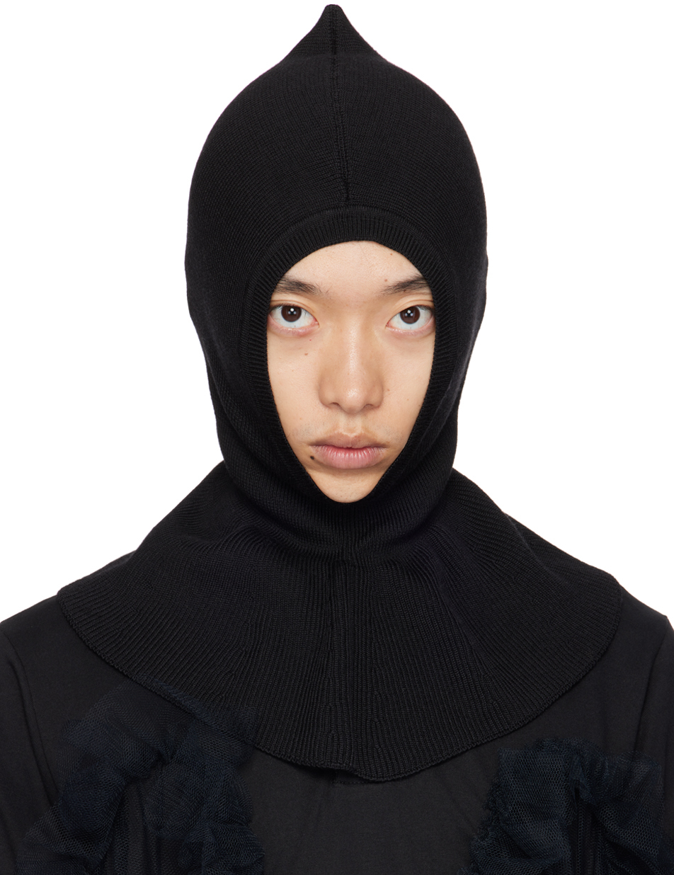 Simone Rocha: Black Pointed Balaclava | SSENSE