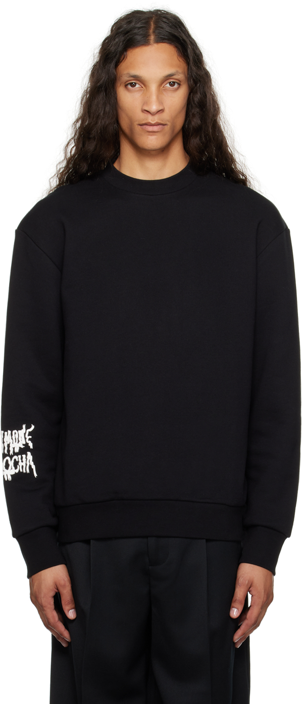 Simone Rocha: Black Ribbon Logo Sweatshirt | SSENSE