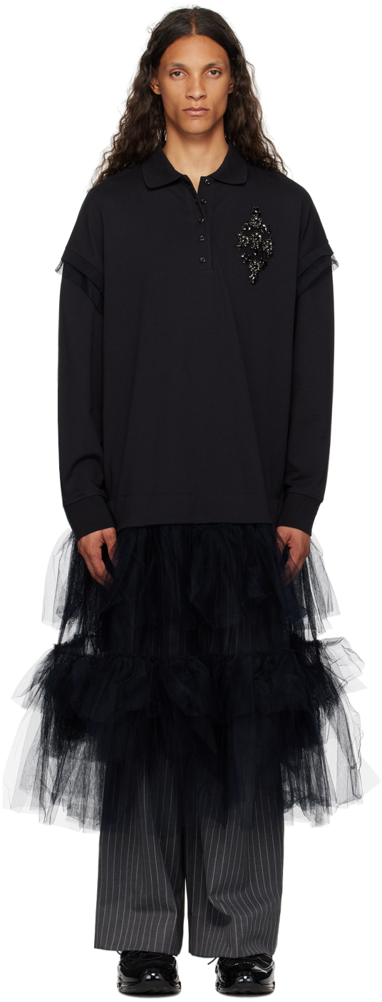 Simone Rocha: Black Crystal Maxi Dress | SSENSE