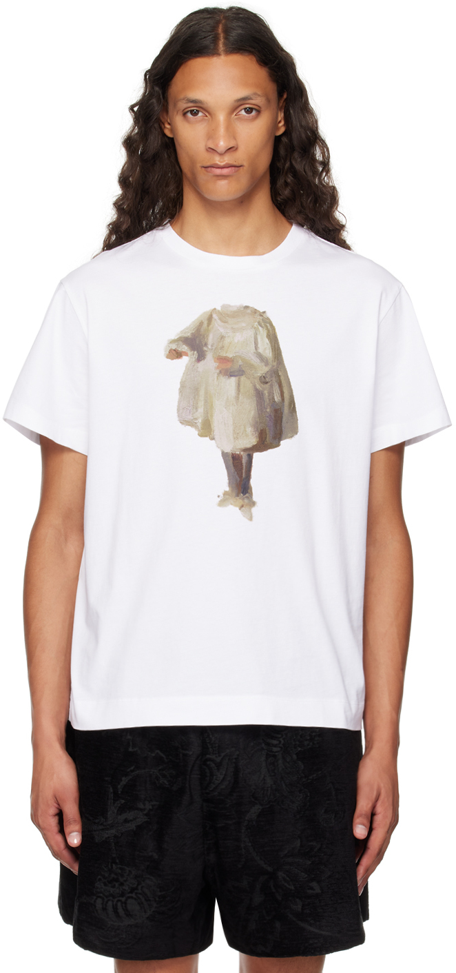 Simone Rocha: White Headlessly Wishful T-Shirt | SSENSE