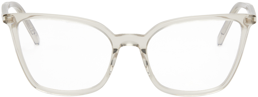 Beige SL 669 Glasses by Saint Laurent on Sale