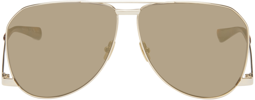 Gold SL 690 DUST Sunglasses by Saint Laurent on Sale