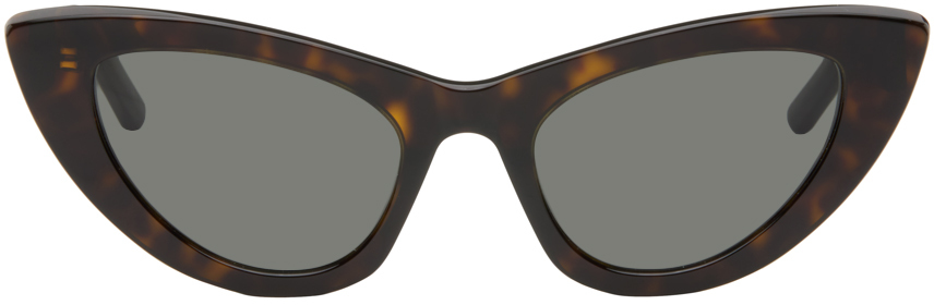Brown SL 213 LILY Sunglasses by Saint Laurent on Sale