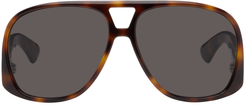 Saint Laurent: Tortoiseshell SL 652 Solace Sunglasses | SSENSE
