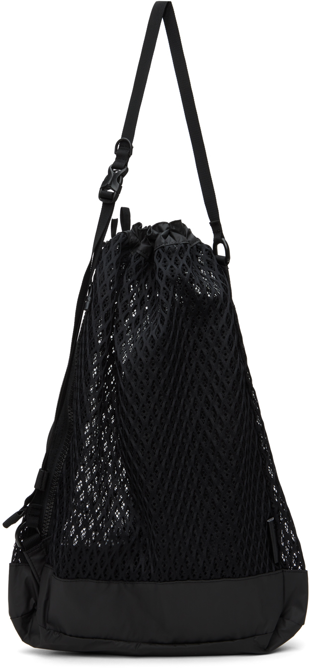 Snow Peak: Black Double Face Mesh Bag | SSENSE