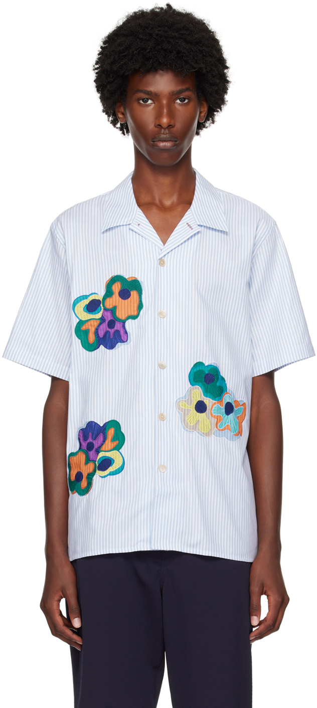 PS by Paul Smith: Blue Striped Shirt | SSENSE