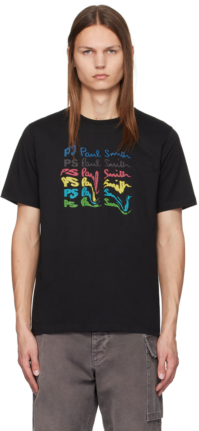 PS by Paul Smith: Black Regular Fit T-Shirt | SSENSE UK