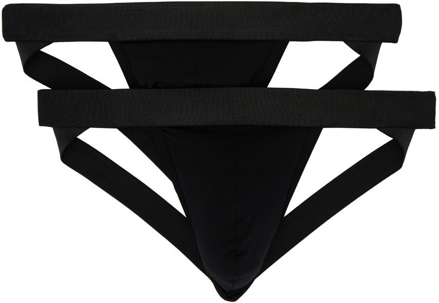 CDLP: Two-Pack Black Jock Straps | SSENSE