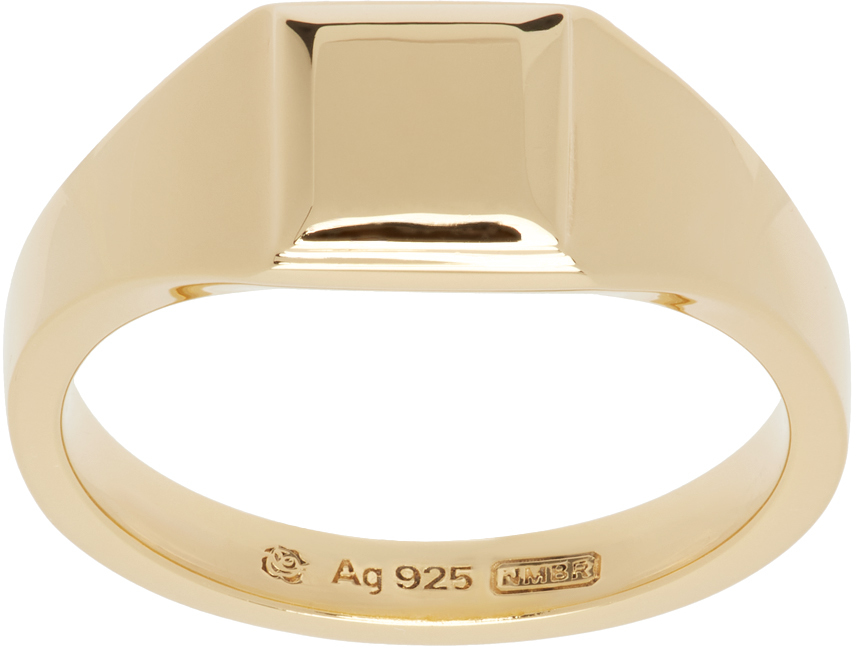 Numbering: Gold #7413 Ring | SSENSE