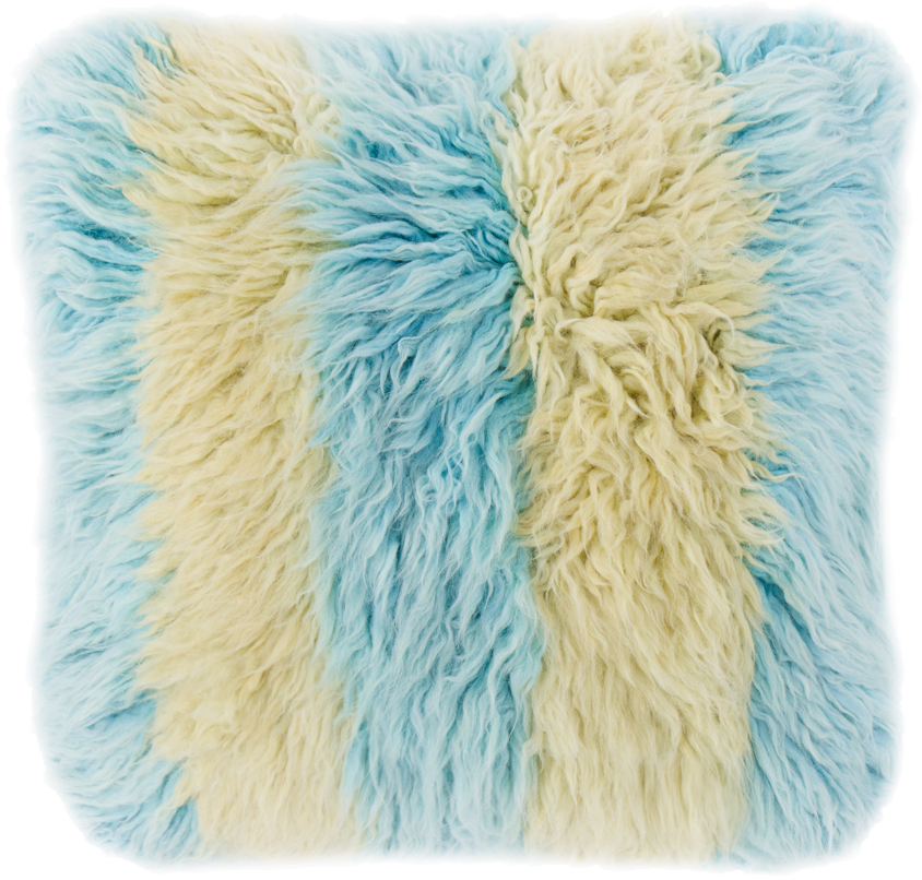 Blue & Yellow 'The Pinched' Cushion by Mush Studios | SSENSE