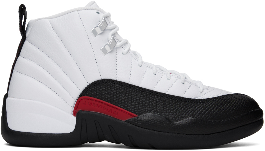Nike Jordan: White Air Jordan 12 Retro Taxi Flip Sneakers | SSENSE