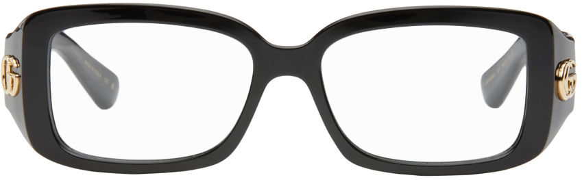 Black Rectangular Glasses by Gucci on Sale