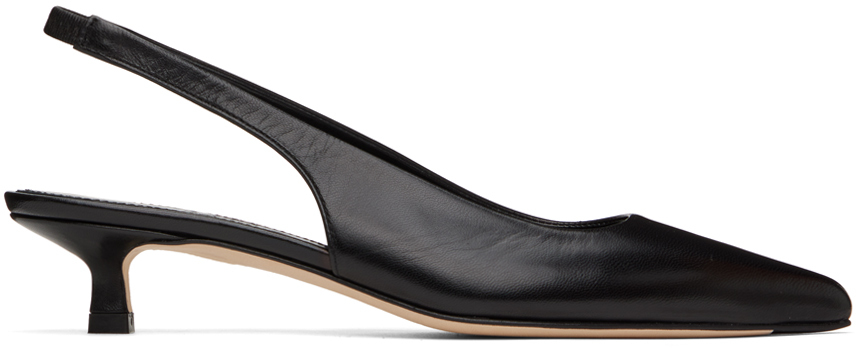 Black Valerie Slingback Heels by Aeyde on Sale