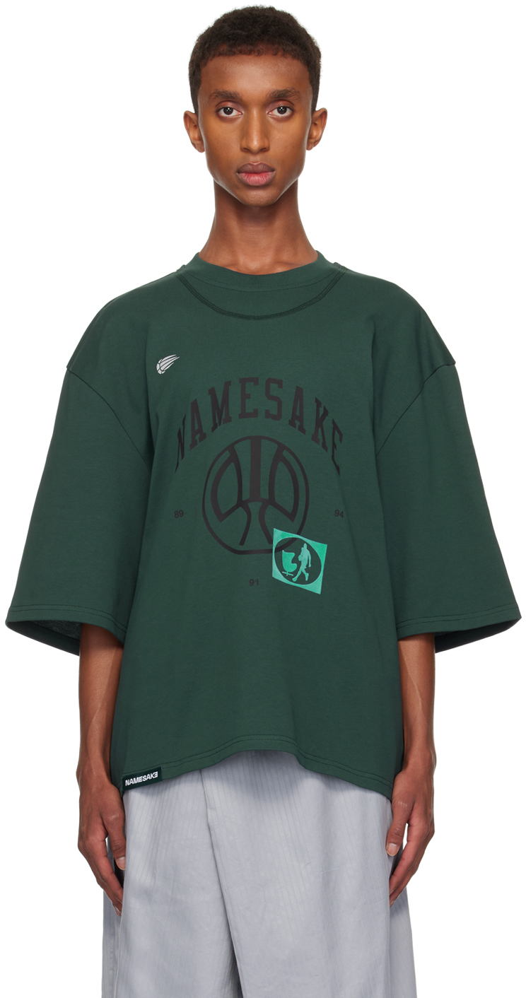 NAMESAKE: Green Mayo Oversized Homesport T-shirt | SSENSE