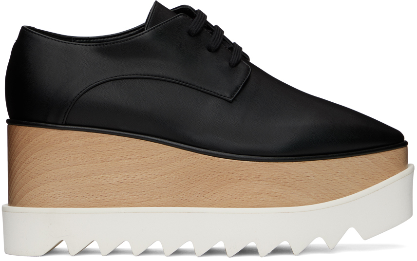 Black Elyse Platform Derbys by Stella McCartney on Sale