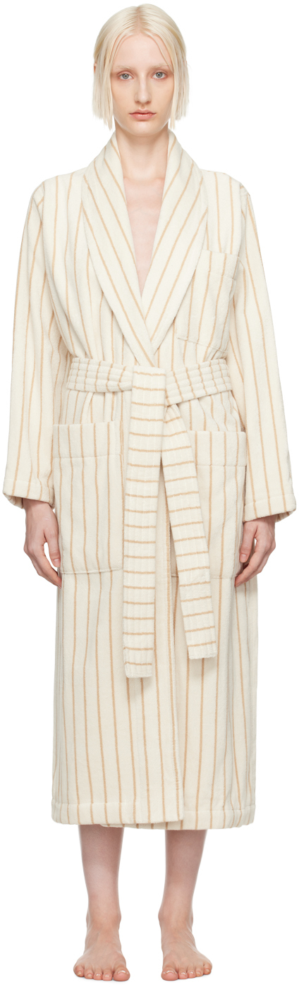 Off-White & Tan Original Bathrobe by Tekla on Sale