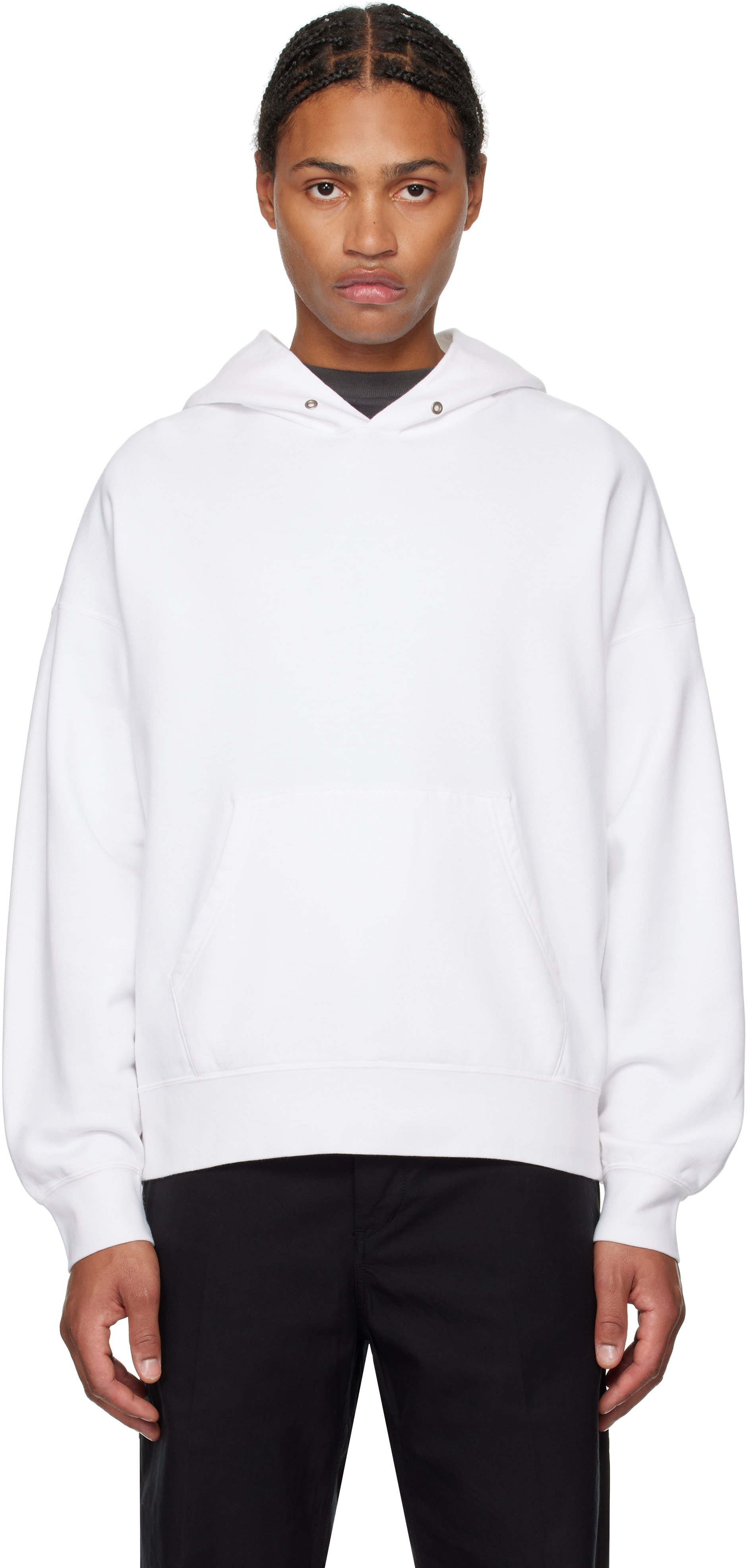 visvim: White Ultimate Jumbo SB Hoodie | SSENSE