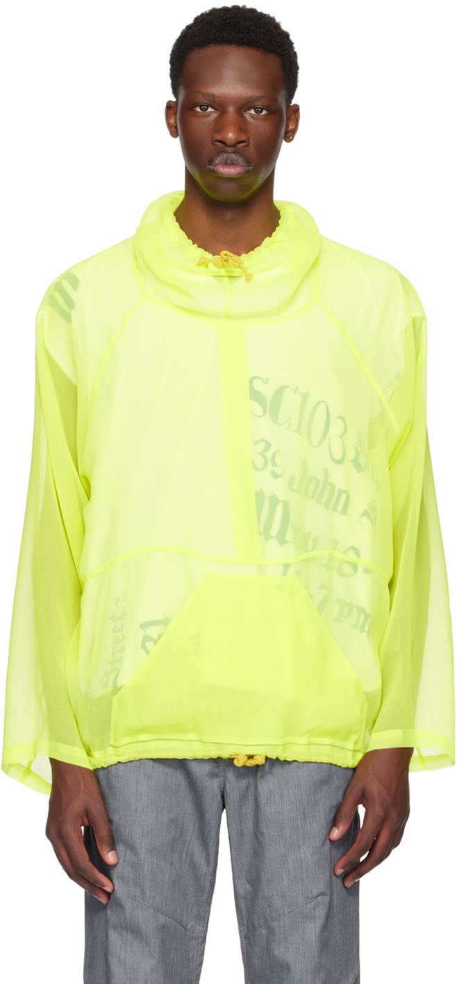 SC103: Pull à capuche transparent jaune | SSENSE France