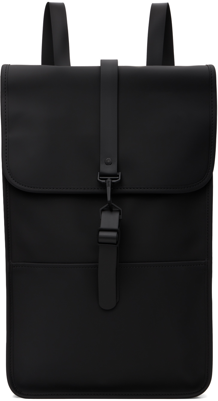 Black W3 Backpack by RAINS on Sale