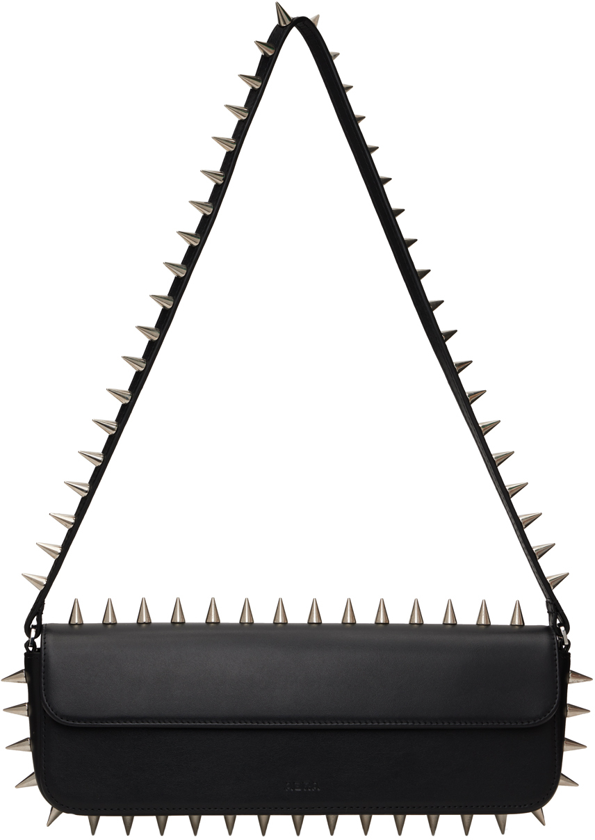 ABRA: Black Spike Baguette Bag | SSENSE