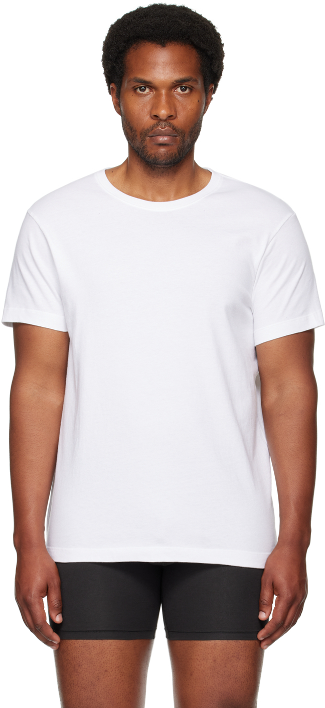 SKIMS: White SKIMS Cotton Classic T-Shirt | SSENSE