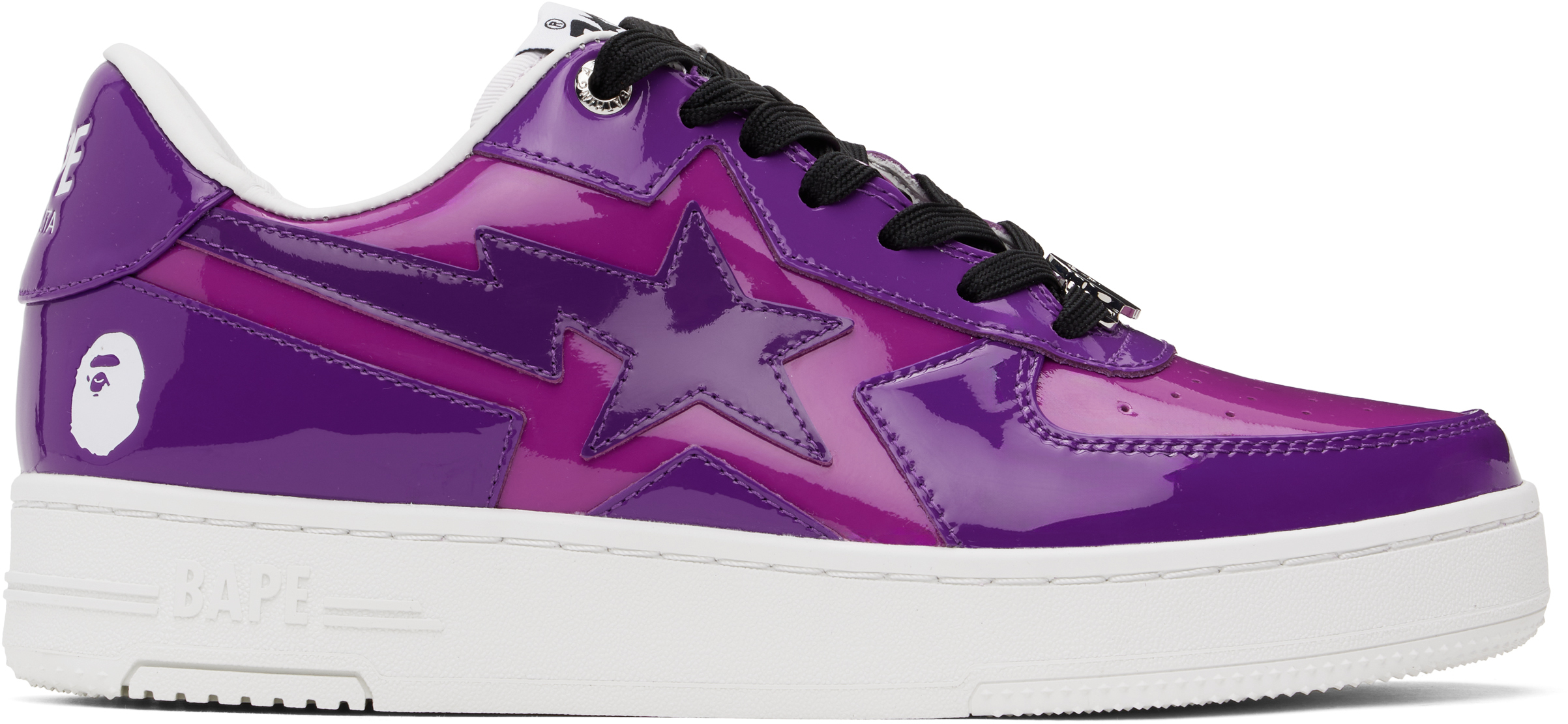 BAPE: Purple BAPE STA ICON Sneakers | SSENSE UK