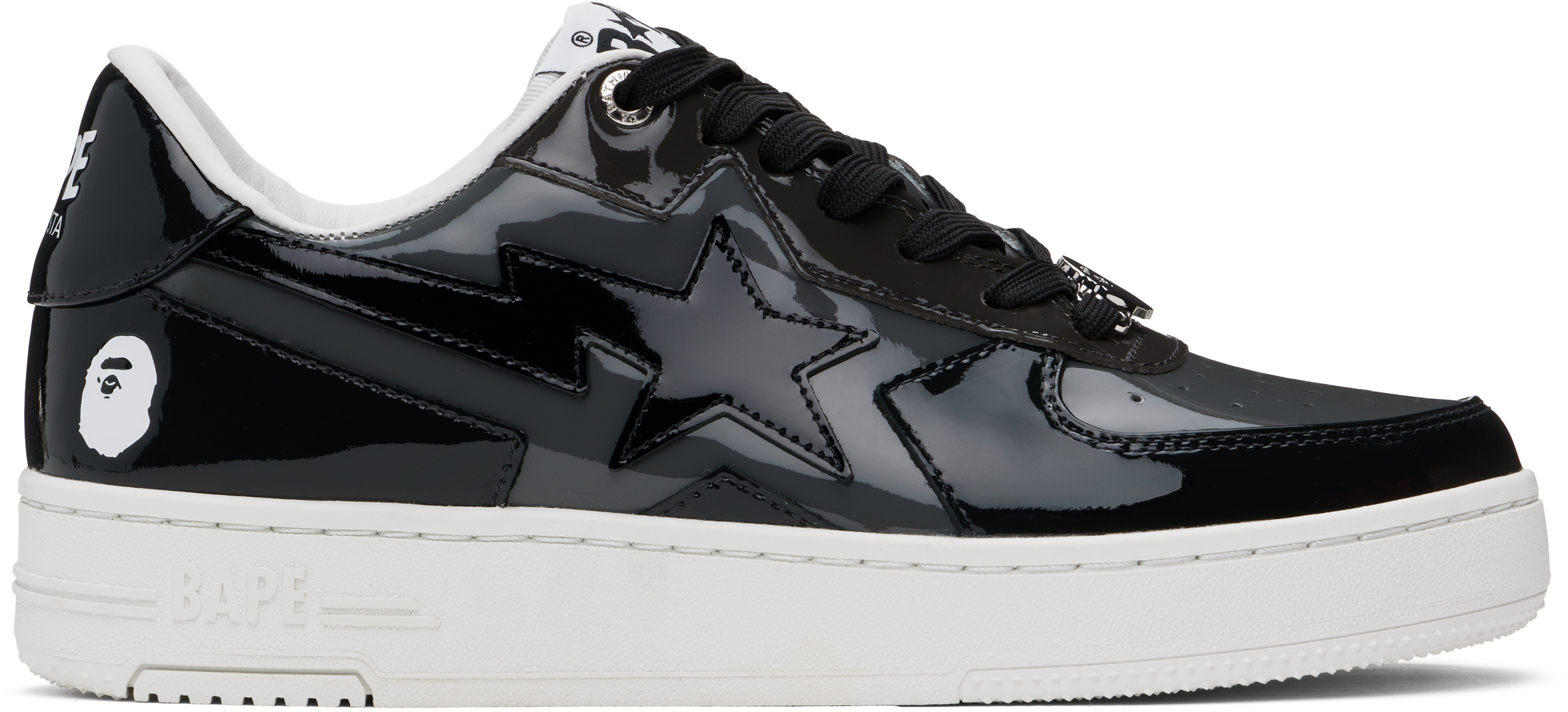 BAPE: Black STA Icon Sneakers | SSENSE Canada
