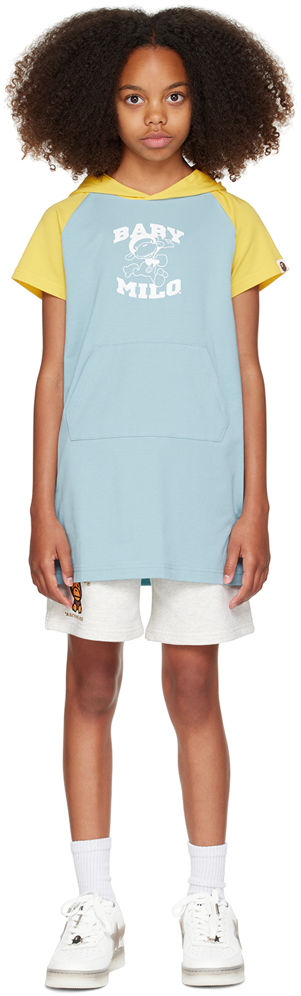 Kids Blue & Yellow Baby Milo Dress by BAPE | SSENSE