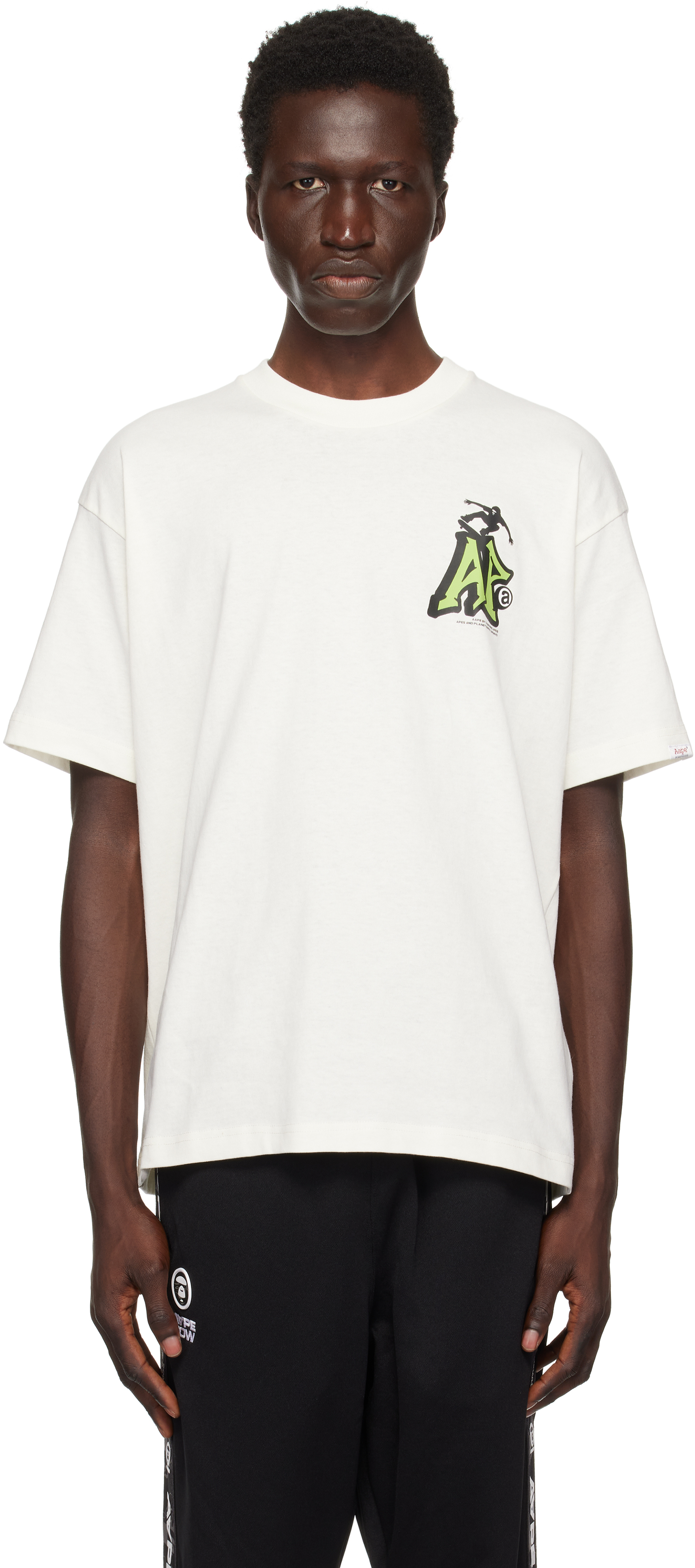 Off-White Theme Main T-shirt by AAPE by A Bathing Ape on Sale