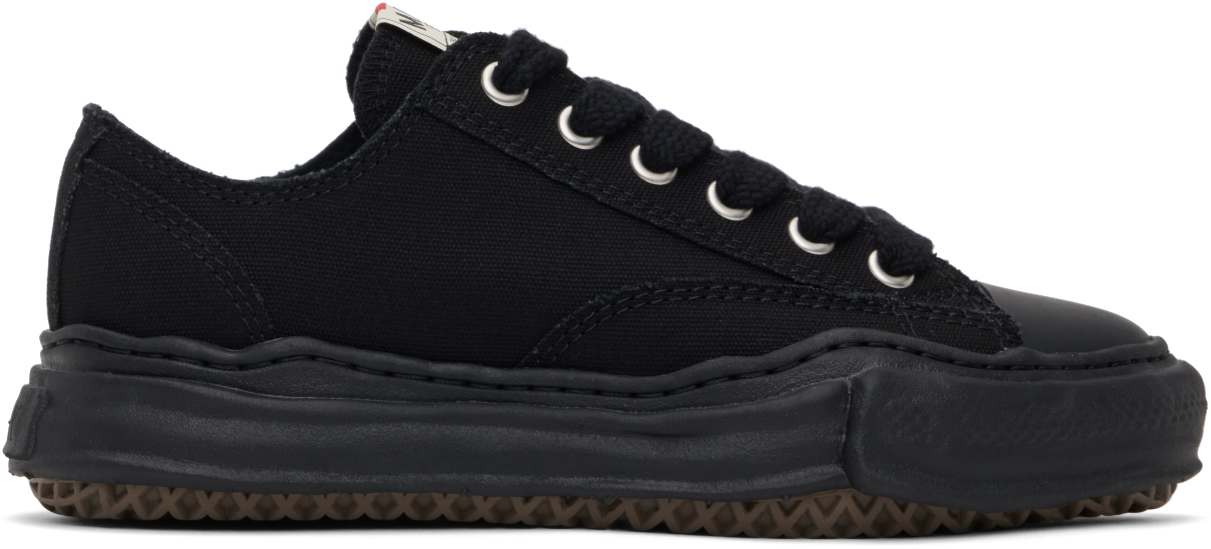 Maison MIHARA YASUHIRO: Black Peterson OG Sole Canvas Low-Top Sneakers ...