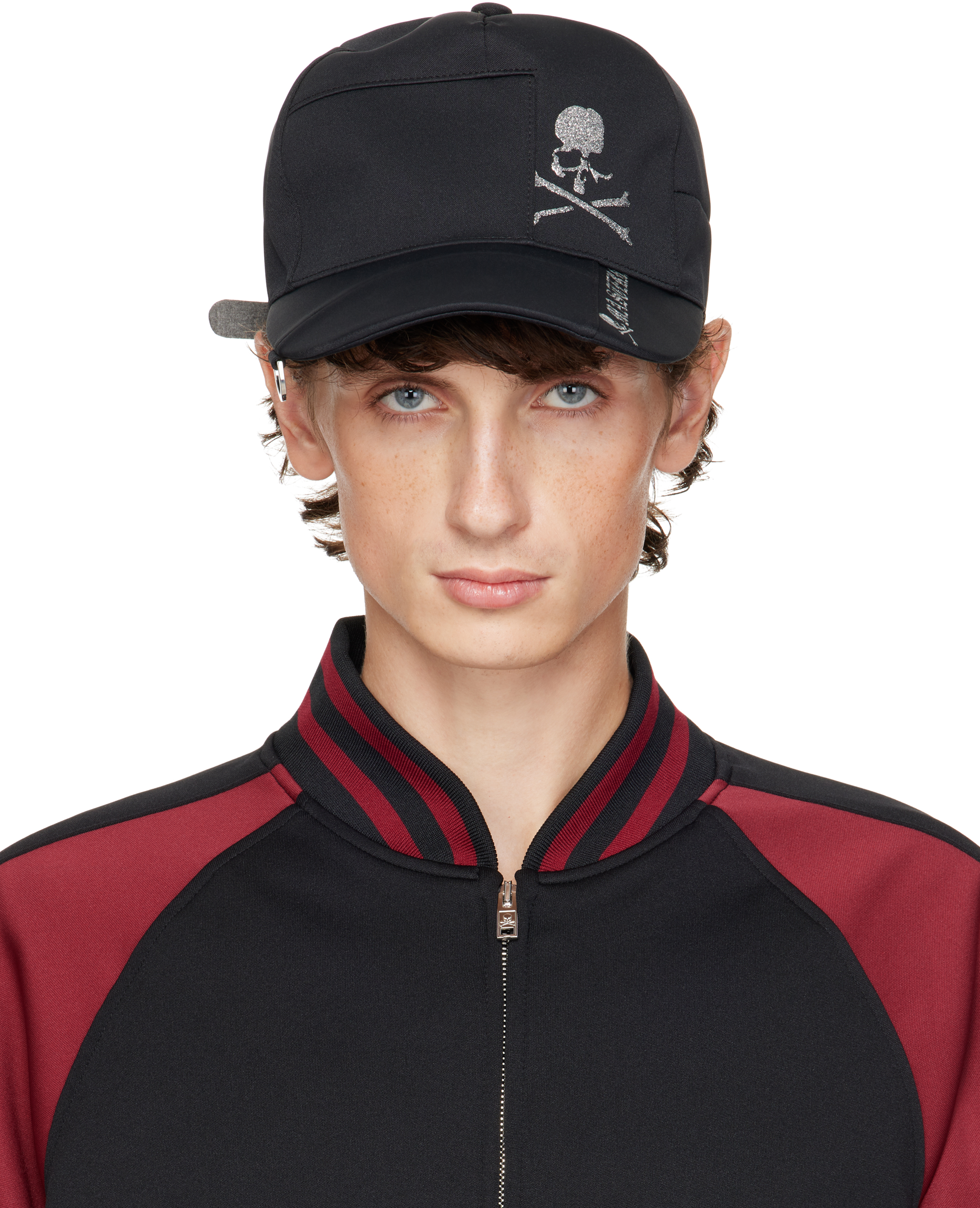 mastermind JAPAN: Black Puzzle Cap | SSENSE UK