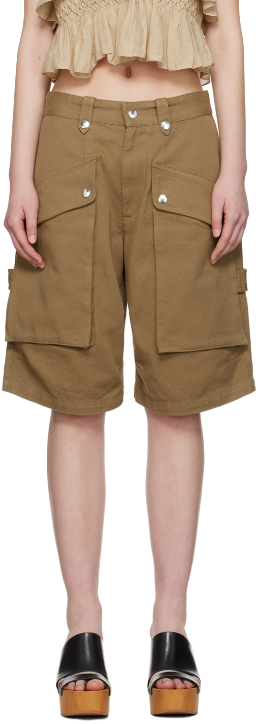Isabel Marant Etoile: Khaki Jenize Short | SSENSE