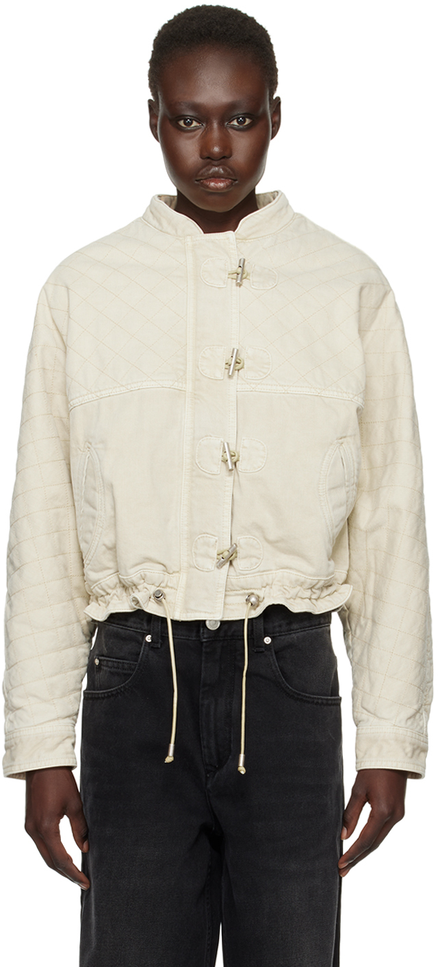 Isabel Marant: Beige Celiany Denim Jacket | SSENSE