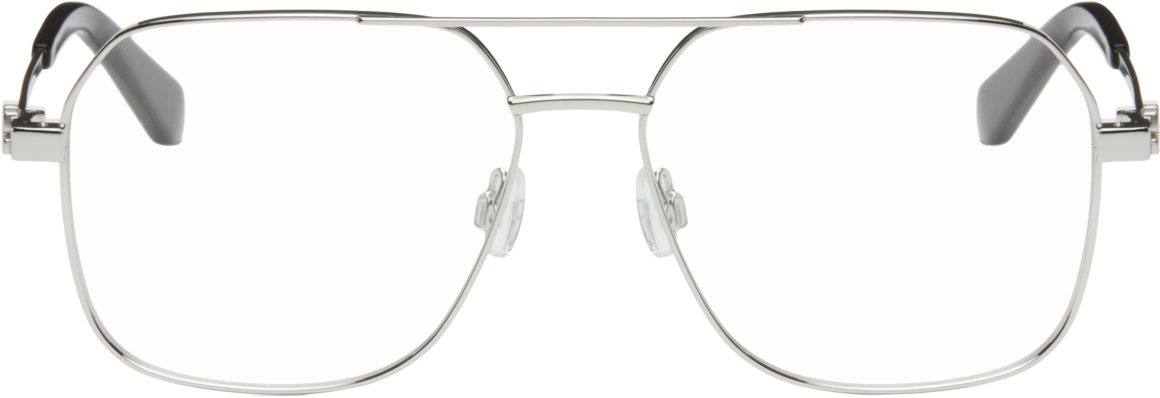 Off-White: Silver Style 7j Glasses | SSENSE