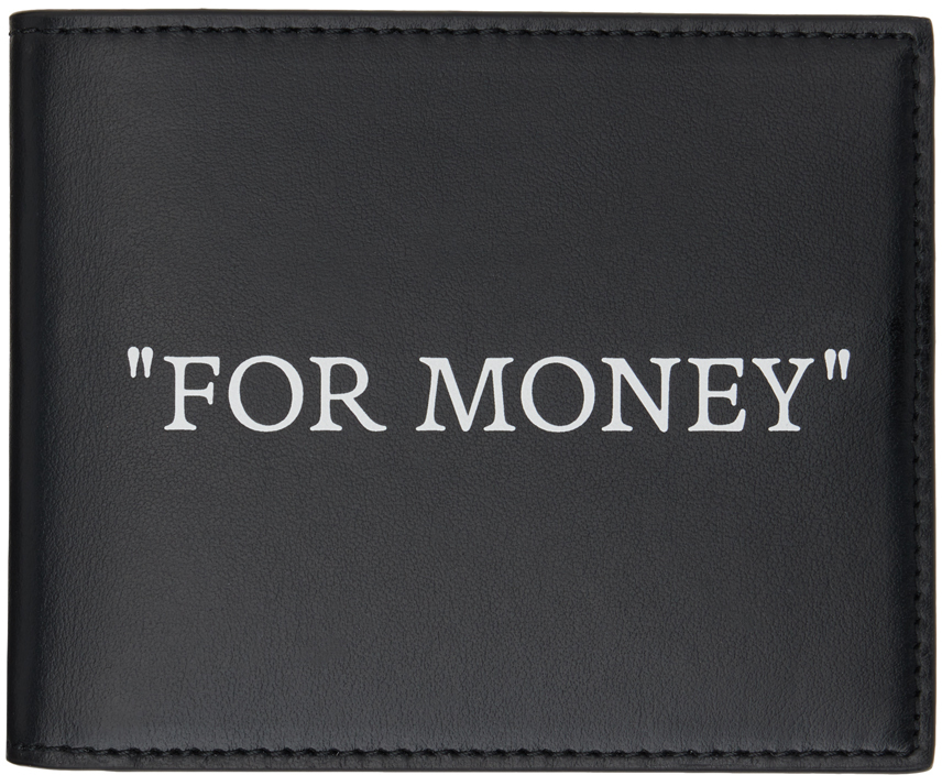 Black Quote Bifold Wallet by Off-White on Sale