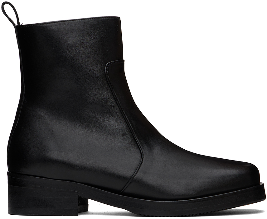 Black Square Boots by Studio Nicholson on Sale