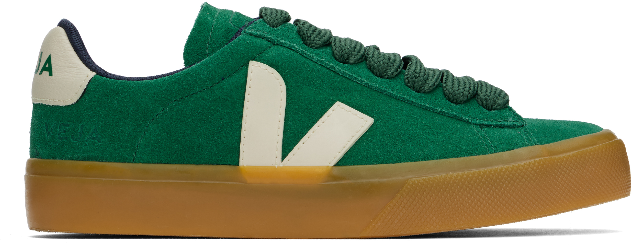 VEJA: Green Campo Bold Suede Sneakers | SSENSE