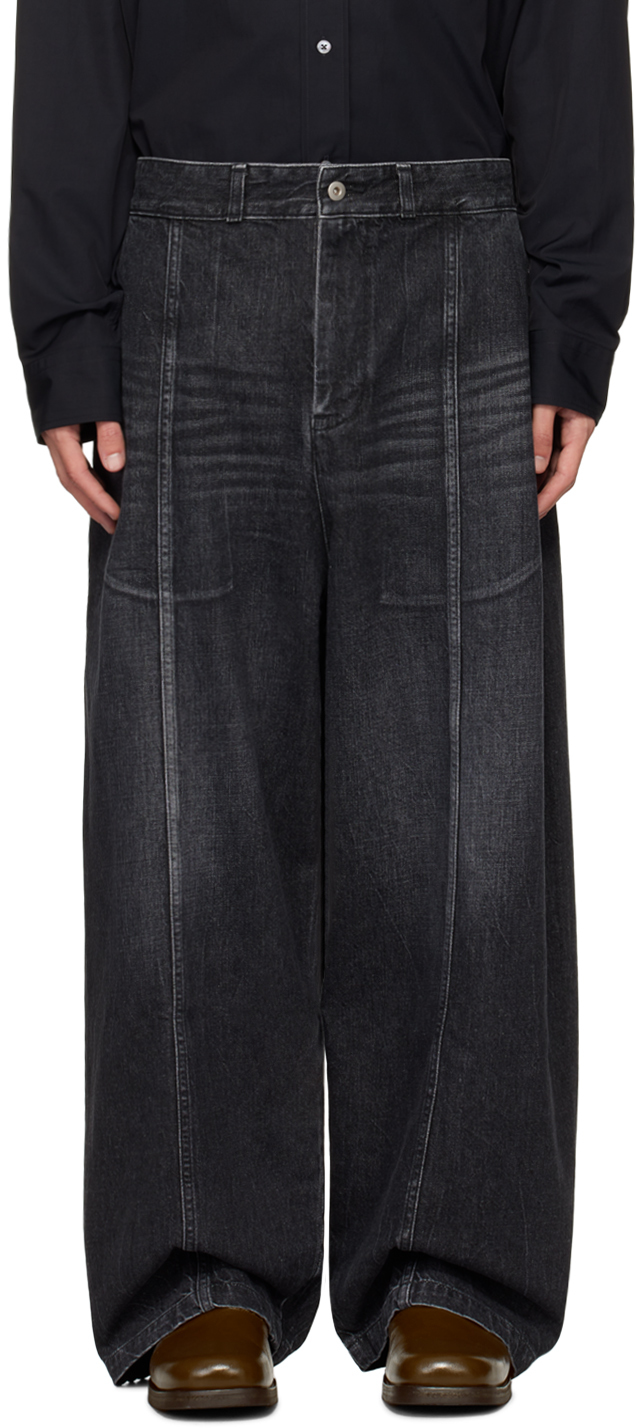 SAGE NATION: Black Welt Jeans | SSENSE UK