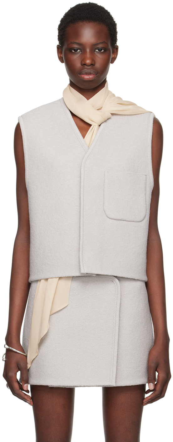 Gray Walker City Vest by Rier on Sale