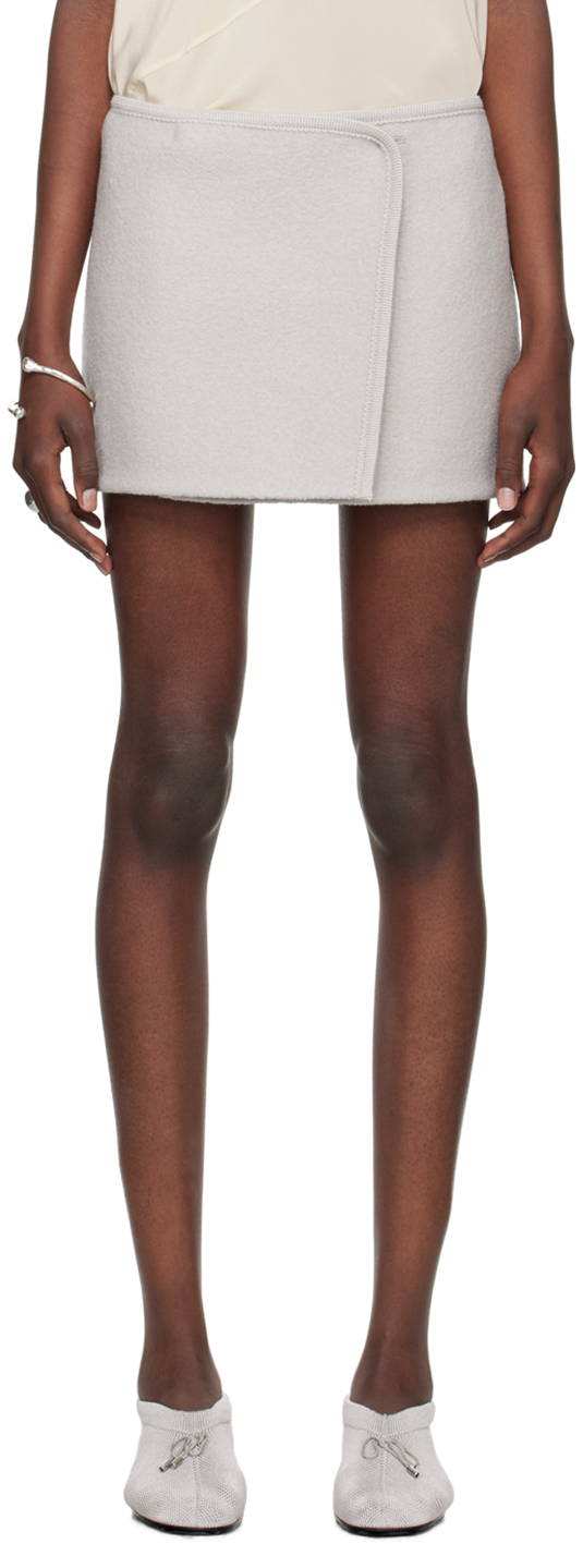 Rier: Gray Walker Miniskirt | SSENSE