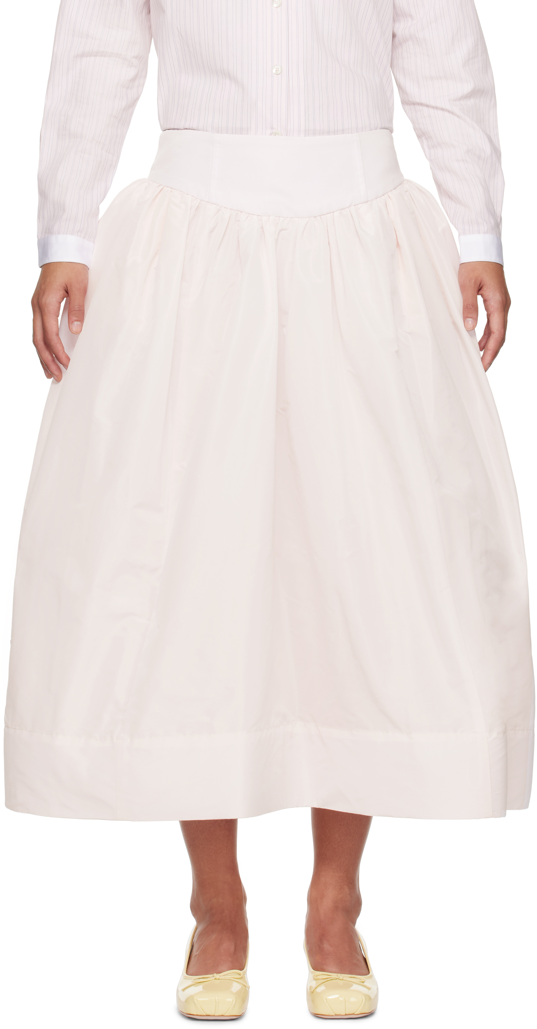 Sandy Liang: Pink Naru Maxi Skirt | SSENSE