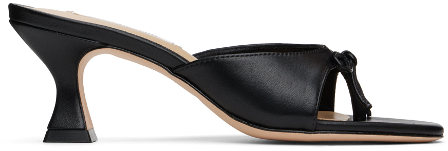 Sandy Liang: SSENSE Exclusive Black Thong 60 Mules | SSENSE