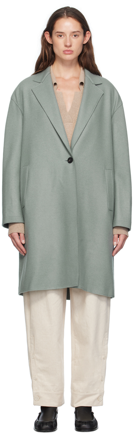 Harris Wharf London: Blue Oversized Coat | SSENSE