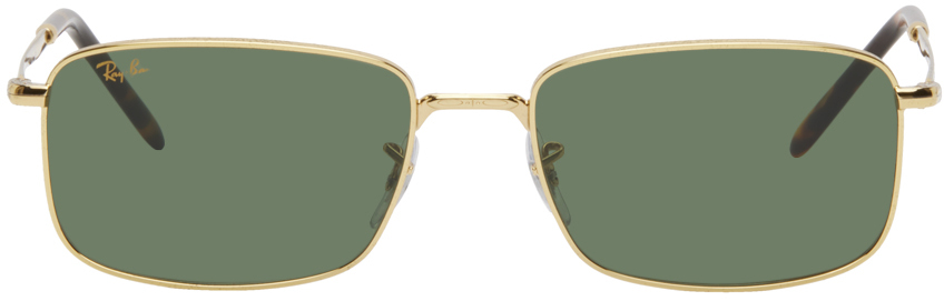 Ray-Ban: Gold RB3717 Sunglasses | SSENSE