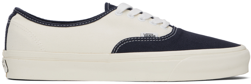 Vans: Navy & White Premium Authentic 44 Sneakers | SSENSE