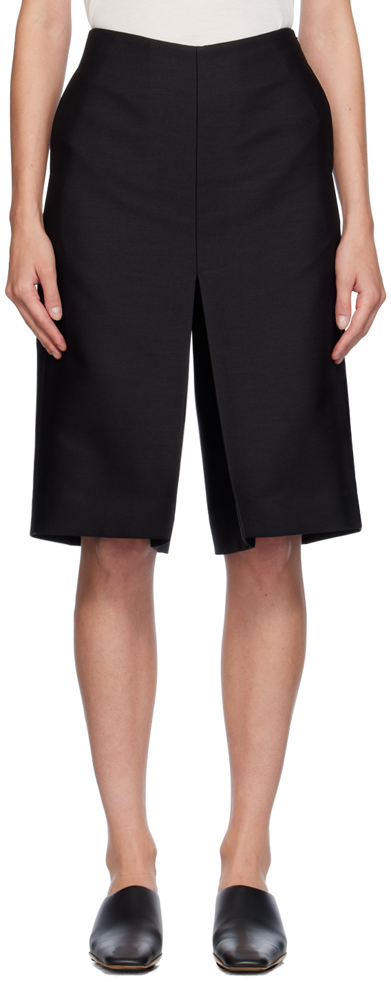 GIA STUDIOS: Black Layered Shorts | SSENSE